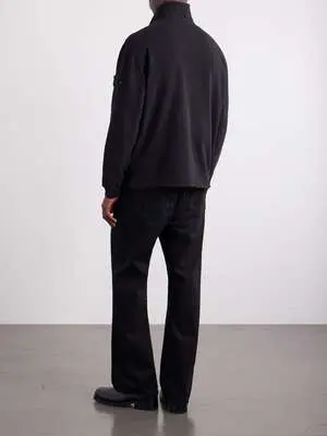 Stone Island Ghost Cotton-blend Jersey Zip-up Sweatshirt