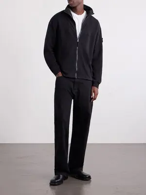 Stone Island Ghost Cotton-blend Fleece Zip-up Sweater
