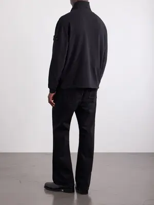 Stone Island Ghost Cotton-blend Fleece Zip-up Sweater