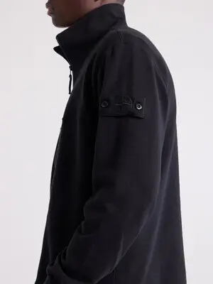 Stone Island Ghost Cotton-blend Fleece Zip-up Sweater