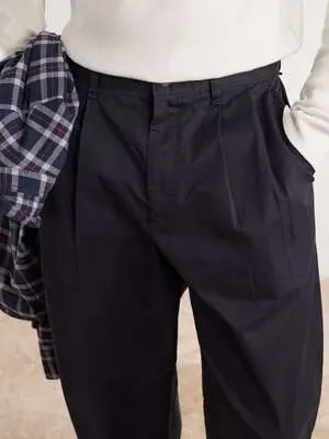 Rag & Bone Wide-leg Pleated Stretch Cotton-twill Trousers