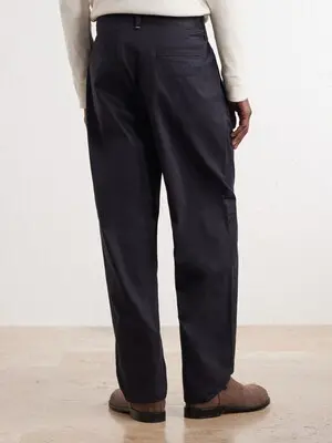 Rag & Bone Wide-leg Pleated Stretch Cotton-twill Trousers