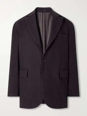 KAPTAIN SUNSHINE Brushed-wool Suit Jacket - Brown