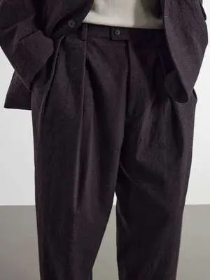 KAPTAIN SUNSHINE Straight-leg Pleated Wool Trousers