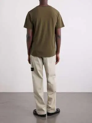 Stone Island Ghost Logo-appliquéd Cotton-jersey T-shirt