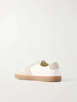 COMMON PROJECTS Bball Duo Suede-trimmed Leather Sneakers