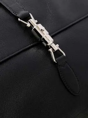 Gucci Jackie Flap Full-grained Leather Messenger Bag