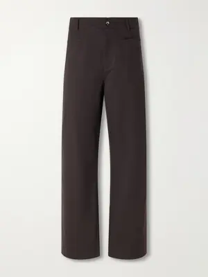 De Bonne Facture Gardian Straight-leg Cotton-twill Trousers - Brown