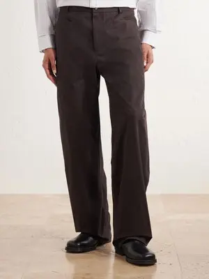 De Bonne Facture Gardian Straight-leg Cotton-twill Trousers