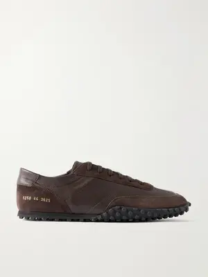 COMMON PROJECTS Suede-trimmed Leather Sneakers