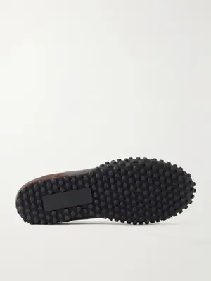 COMMON PROJECTS Suede-trimmed Leather Sneakers