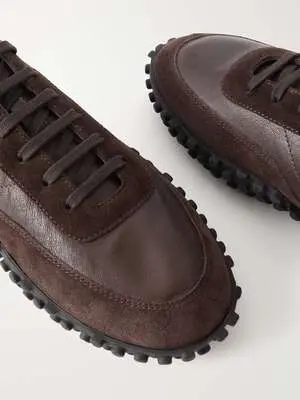 COMMON PROJECTS Suede-trimmed Leather Sneakers