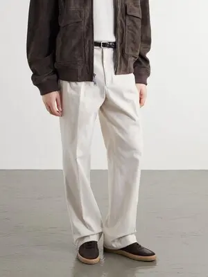 COMMON PROJECTS Bball Duo Suede-trimmed Leather Sneakers - Brown