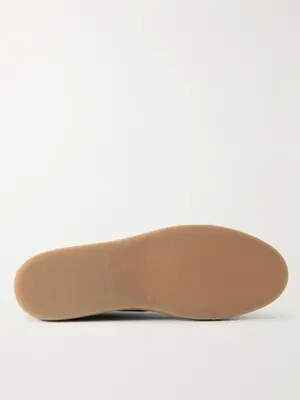 COMMON PROJECTS Bball Duo Suede-trimmed Leather Sneakers - Brown