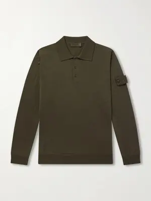 Stone Island Ghost Virgin Wool Polo Shirt - Green