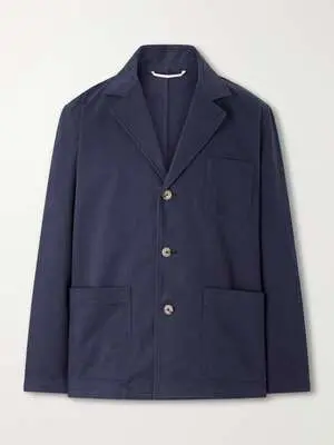 De Bonne Facture Cotton-twill Jacket - Navy