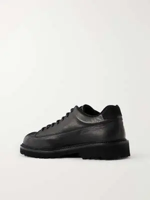 COMMON PROJECTS Hiker Low Suede-trimmed Full-grain Leather Hiking Boots