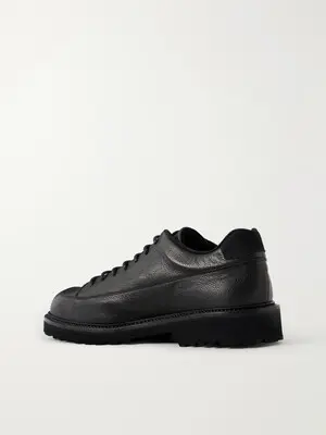 COMMON PROJECTS Hiker Low Suede-trimmed Full-grain Leather Hiking Boots