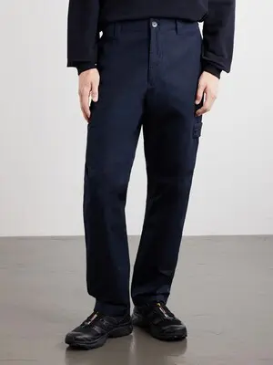 Stone Island Cotton-canvas Trousers - Blue