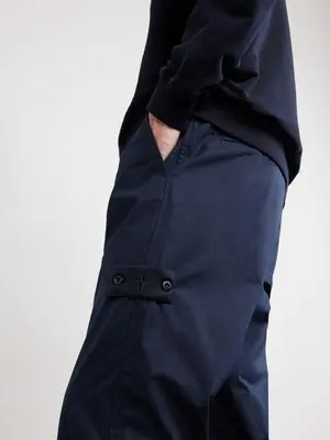 Stone Island Cotton-canvas Trousers - Blue