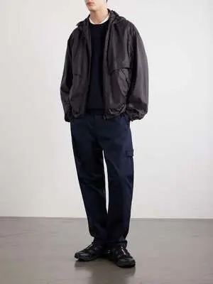 Stone Island Ghost Straight-leg Cotton-canvas Trousers