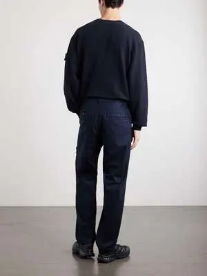 Stone Island Ghost Straight-leg Cotton-canvas Trousers