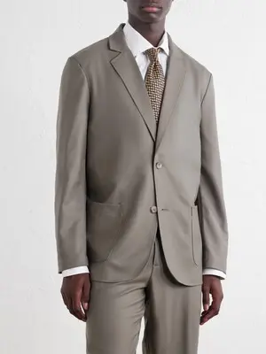 De Bonne Facture Writers Virgin Wool Suit Jacket - Green