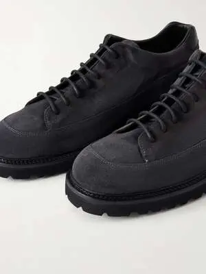 COMMON PROJECTS Leather-trimmed Suede Hiking Boots