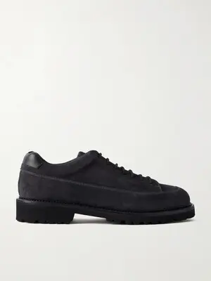COMMON PROJECTS Leather-trimmed Suede Hiking Boots