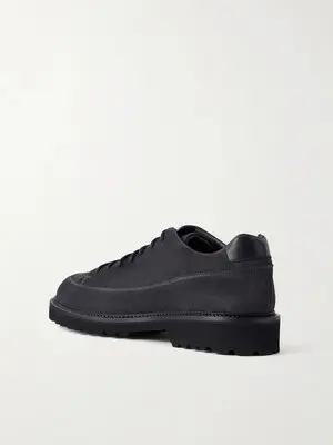 COMMON PROJECTS Leather-trimmed Suede Hiking Boots