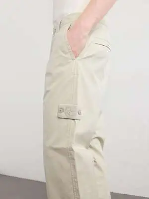 Stone Island Ghost Straight-leg Logo-appliquéd Cotton-canvas Chinos
