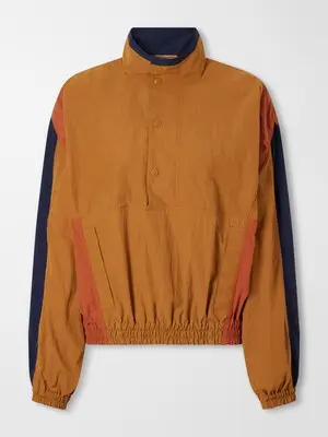 Saint Laurent Cropped Shell Jacket - Brown