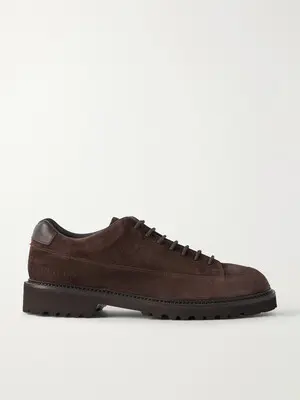 COMMON PROJECTS Leather-trimmed Suede Hiking Boots - Brown