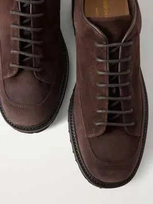 COMMON PROJECTS Leather-trimmed Suede Hiking Boots