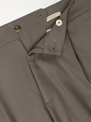 De Bonne Facture Virgin Wool Pleated Straight-leg Trousers