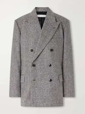 Dries Van Noten Double-breasted Wool Blazer - Gray