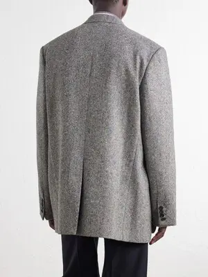 Dries Van Noten Double-breasted Wool Blazer - Gray