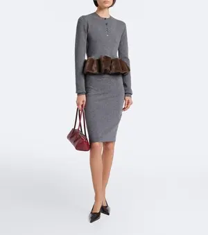 Stella McCartney Peplum Wool-blend Sweater