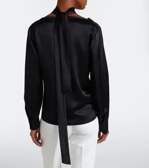 Max Mara Tie-detail Silk Blouse