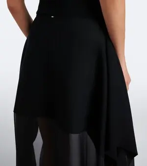 Sportmax Silk-trimmed Knitted Maxi Skirt