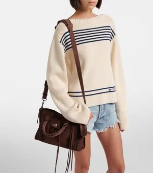 Balenciaga Le City Small Suede Top-handle Bag - Brown