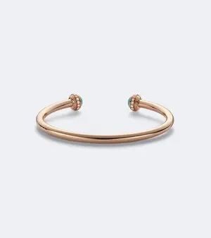 PIAGET Possession 18kt Rose Cuff Bracelet With Diamonds And Turquoise