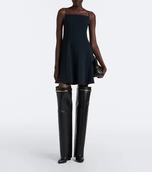 Givenchy Shark Pinch Leather Over-the-knee Boots - Black
