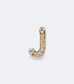 Sophie Bille Brahe Petite J 18kt Single Earring With Diamonds - Gold