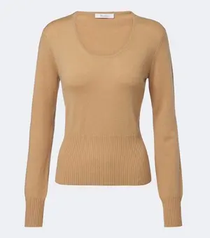 Max Mara Wool And Cashmere Sweater Beige