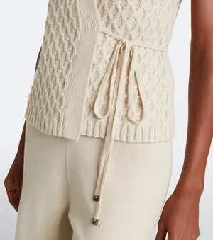 Max Mara Wool And Cashmere Wrap Cardigan - Beige