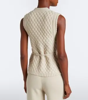 Max Mara Wool And Cashmere Wrap Cardigan - Beige