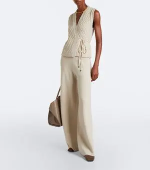 Max Mara Wool And Cashmere Wrap Cardigan - Beige
