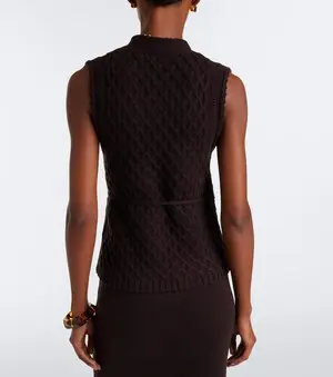 Max Mara Wool And Cashmere Wrap Cardigan - Brown