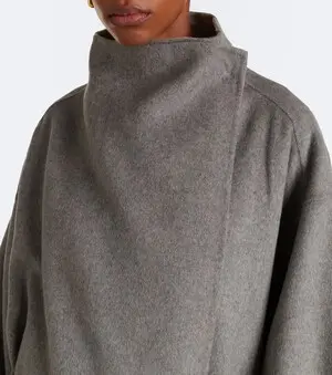 THE FRANKIE SHOP Leroy Reversible Wool-blend Wrap Coat - Grey